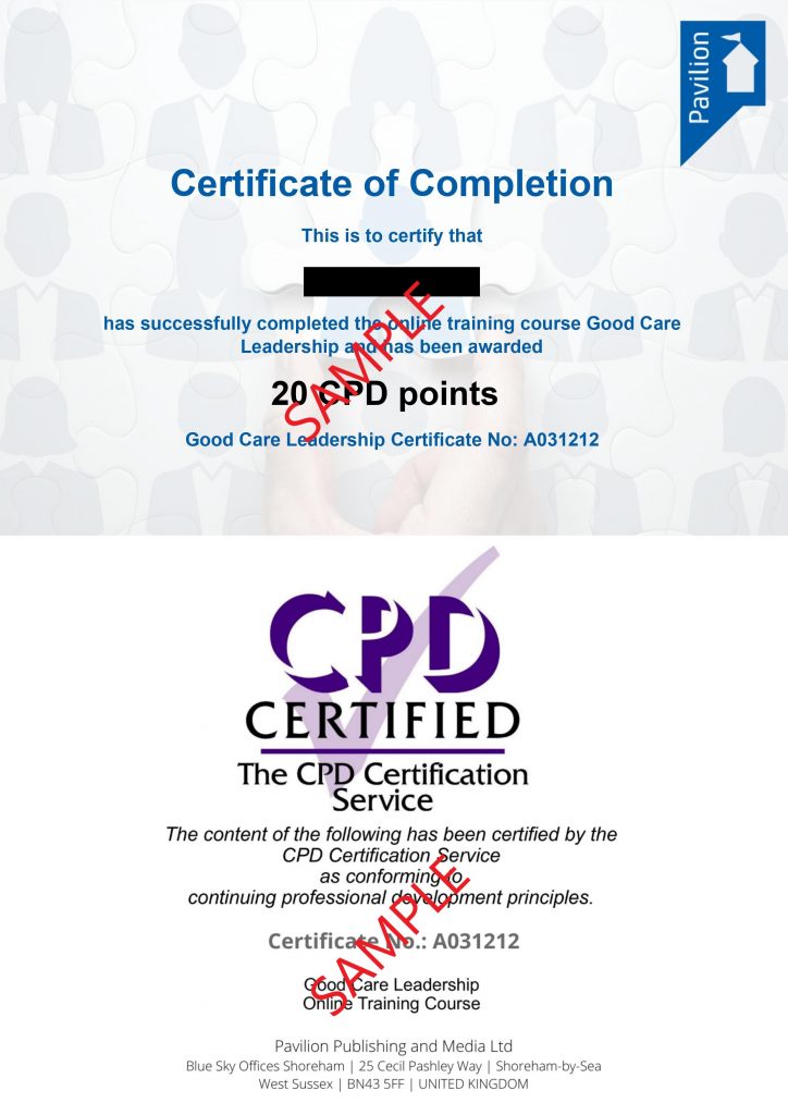 Good Care Leadership - Pavilion Learn